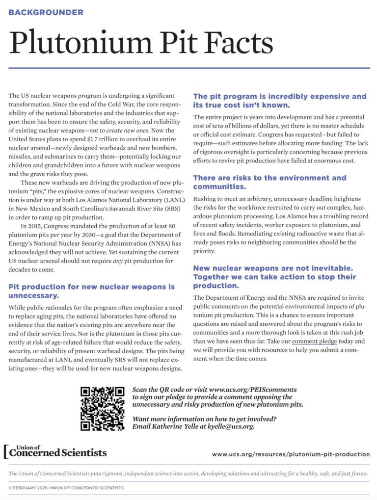 Plutonium Pit Production Programmatic Environmental Impact Statement ...